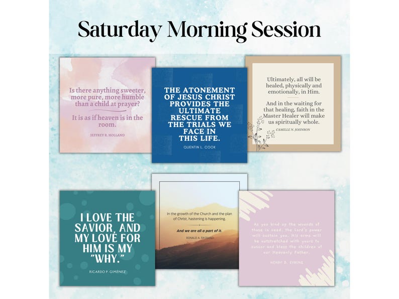 General Conference April 2025 Quotes, 32 Quotes, Handout, Ministering ...