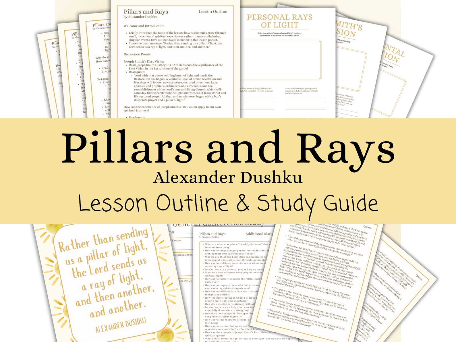 Pillars and Rays - Alexander Dushku, Lesson Outline, Study Guide ...