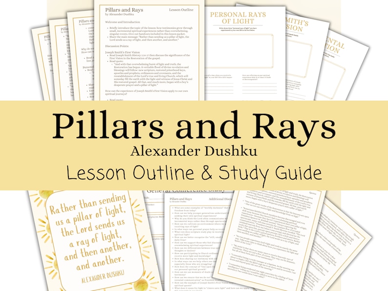 Pillars and Rays - Alexander Dushku, Lesson Outline, Study Guide ...