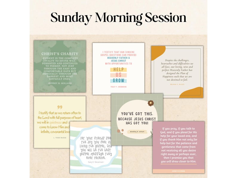 October 2024 General Conference Quotes, 34 Quotes, Handout, Ministering ...