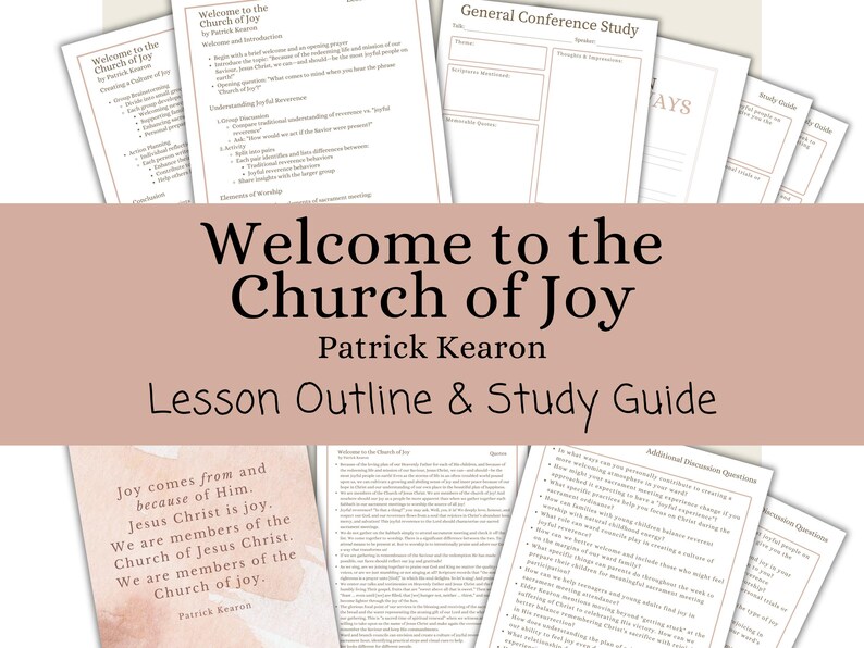 Welcome to the Church of Joy - Patrick Kearon, Lesson Outline, Study ...