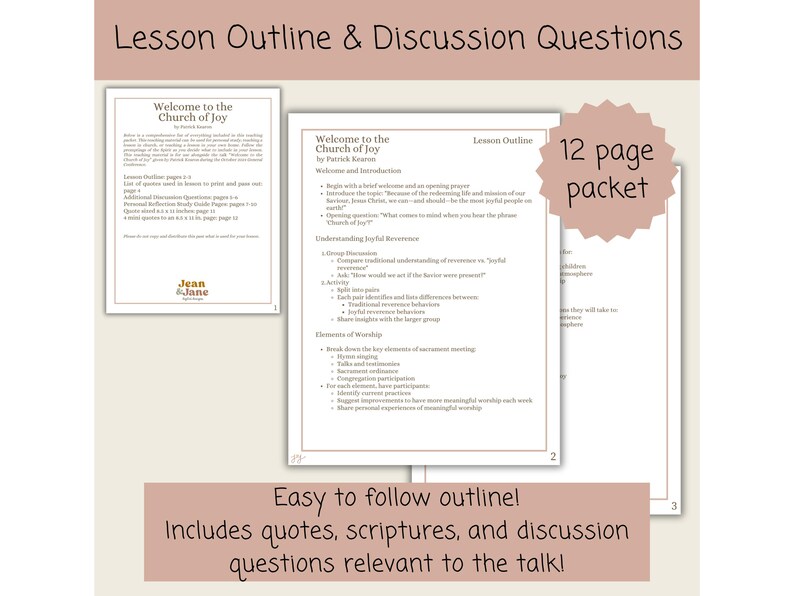 Welcome to the Church of Joy - Patrick Kearon, Lesson Outline, Study ...