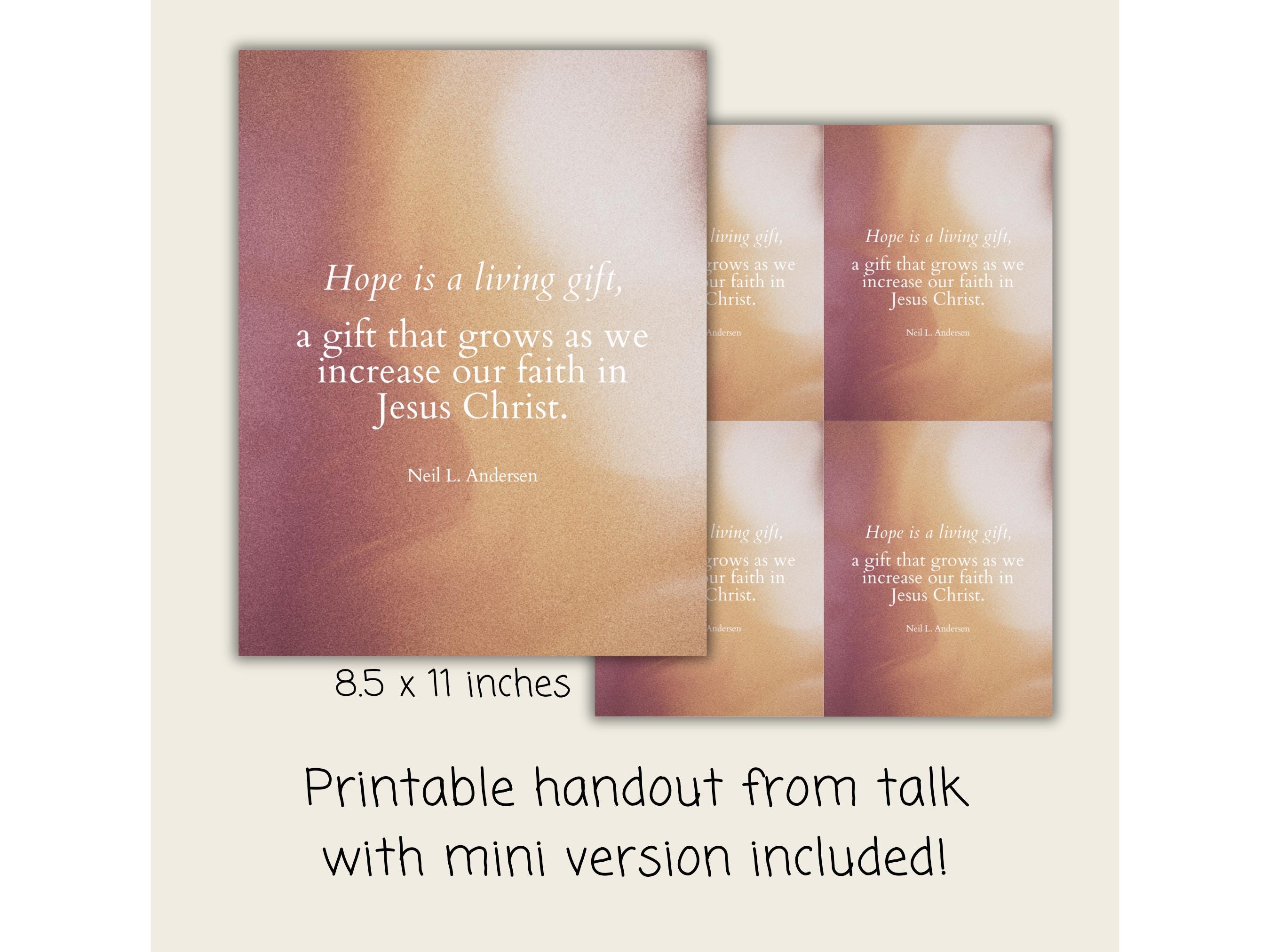 The Triumph of Hope - Neil L. Andersen, Lesson Outline, Study Guide ...