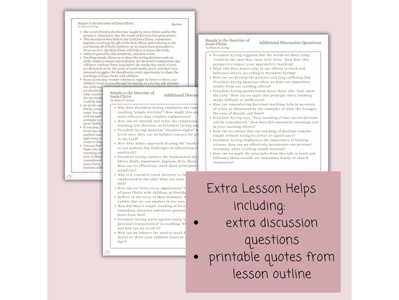 Simple is the Doctrine of Jesus Christ - Henry B. Eyring, Lesson ...