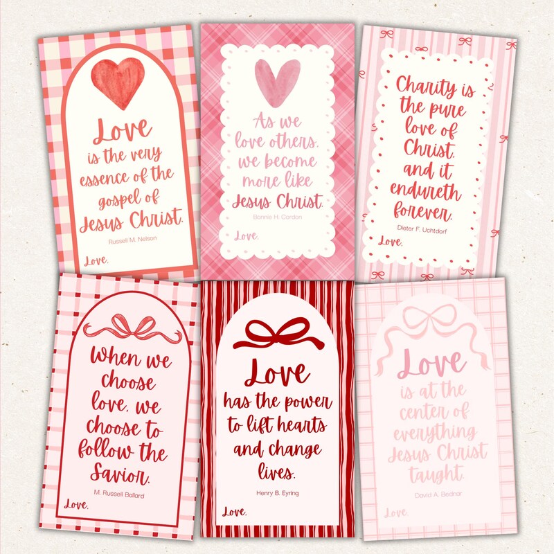 Valentine Tags Lds - Etsy