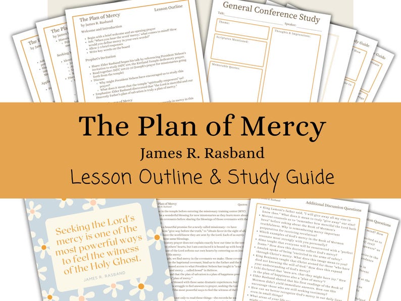 The Plan of Mercy - James R. Rasband, Lesson Outline, Study Guide ...