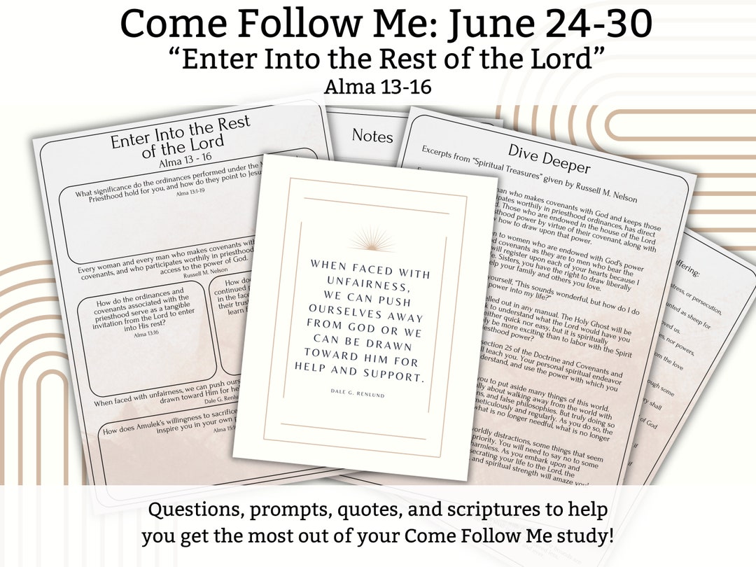 Enter Into the Rest of the Lord, Come Follow Me, June 30, Lesson ...