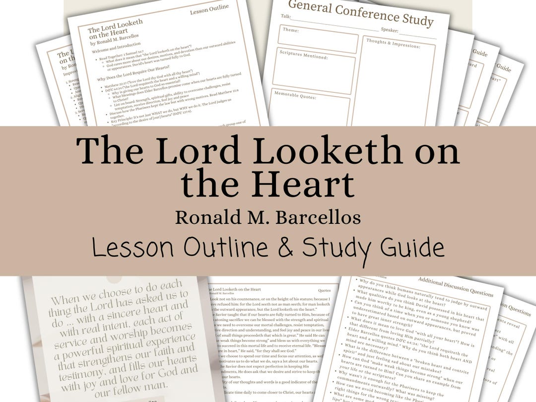 The Lord Looketh on the Heart - Ronald M. Barcellos, Lesson Outline ...