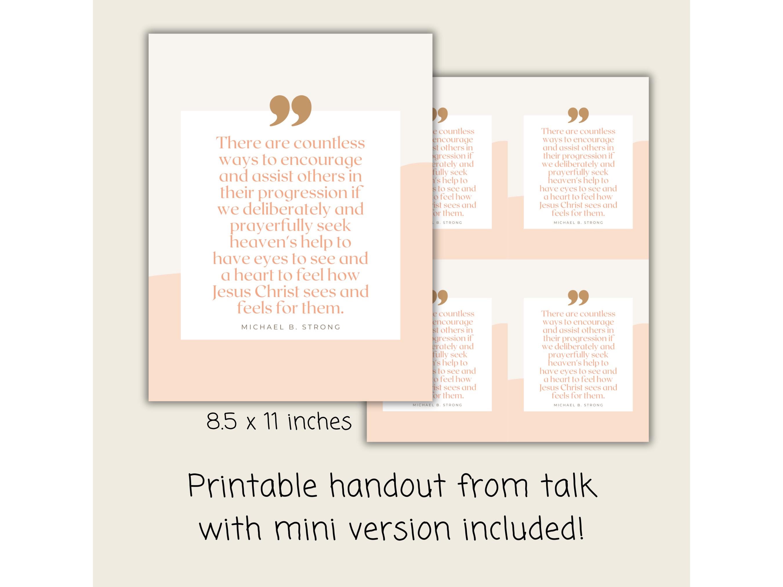 Charity—a Sign of True Discipleship - Michael B. Strong, Lesson Outline ...