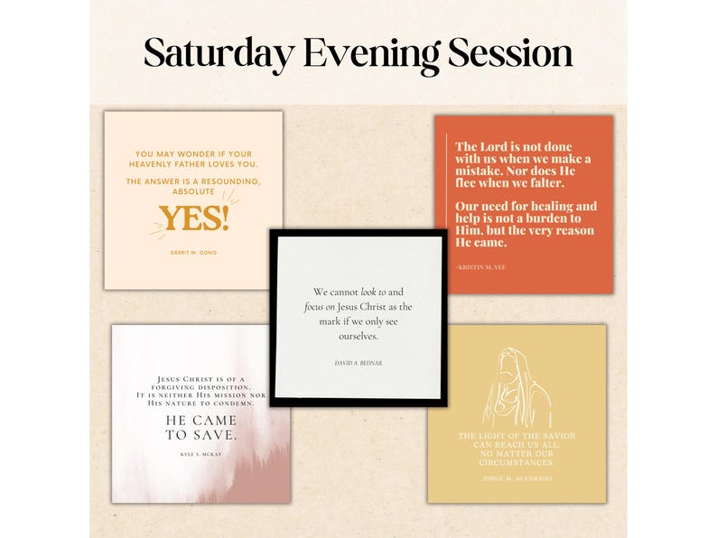 October 2024 General Conference Quotes, 34 Quotes, Handout, Ministering ...
