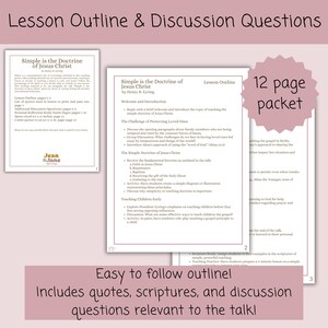 Simple is the Doctrine of Jesus Christ - Henry B. Eyring, Lesson ...