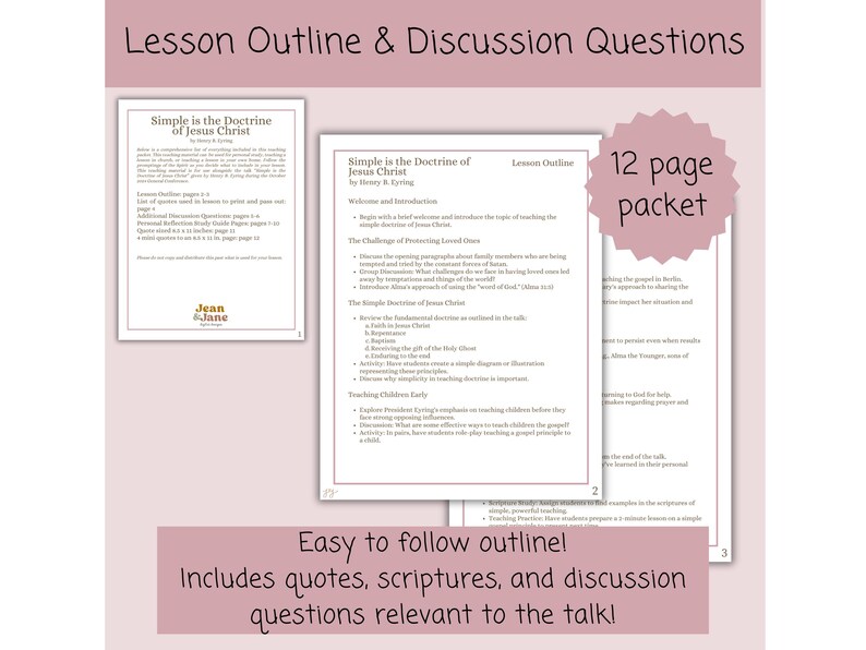 Simple is the Doctrine of Jesus Christ - Henry B. Eyring, Lesson ...
