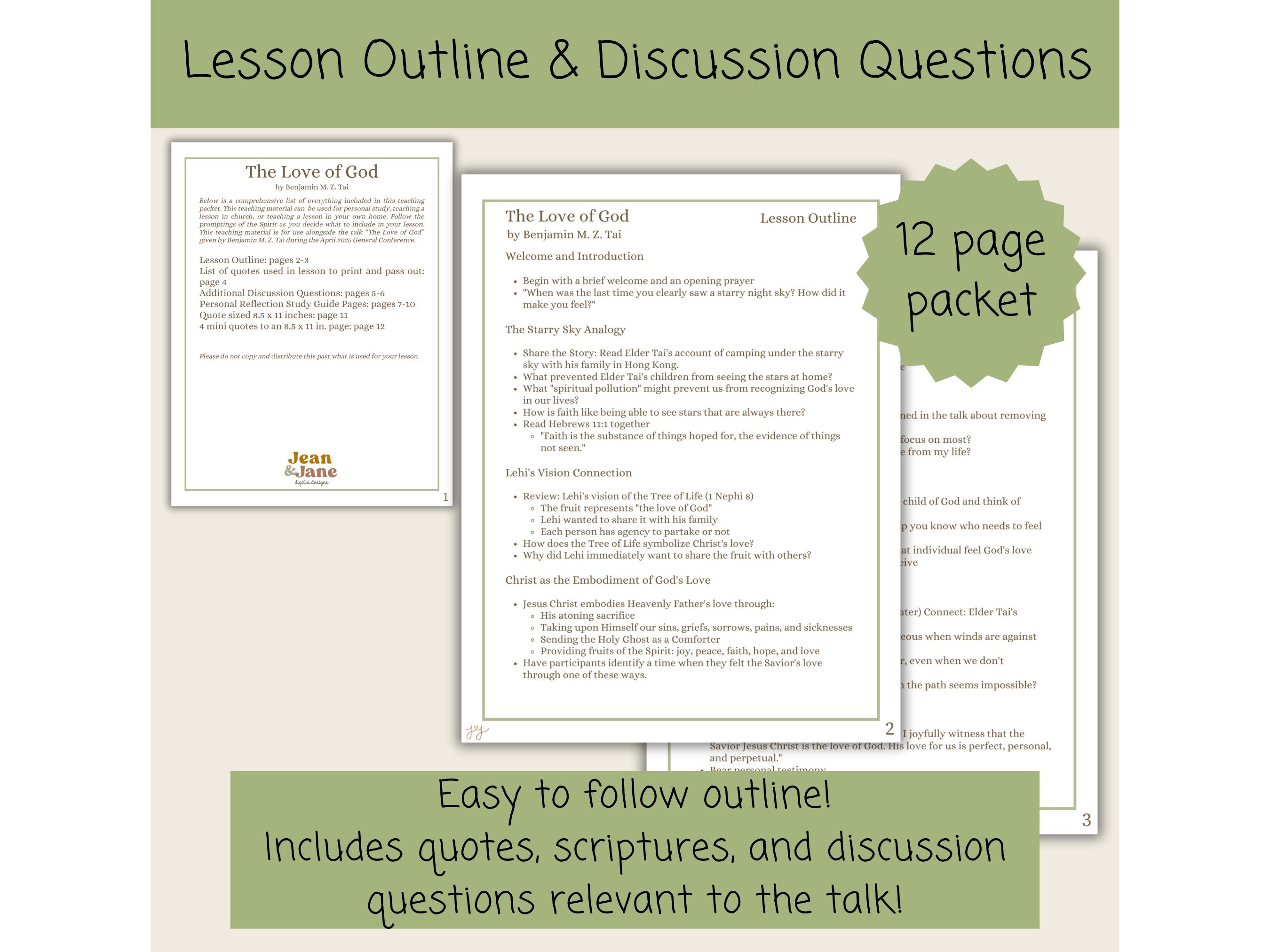 The Love of God - Benjamin M. Z. Tai, Study Guide, Lesson Help, Lesson ...