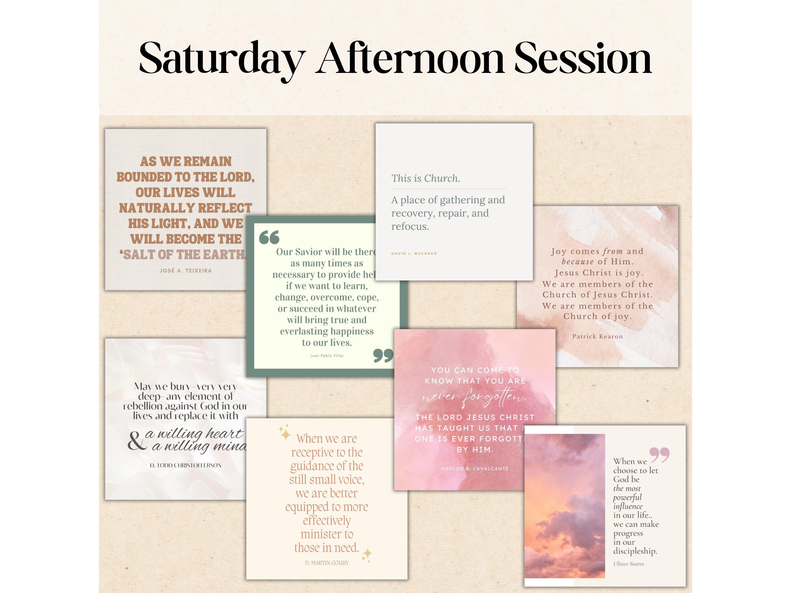 October 2024 General Conference Quotes, 34 Quotes, Handout, Ministering ...