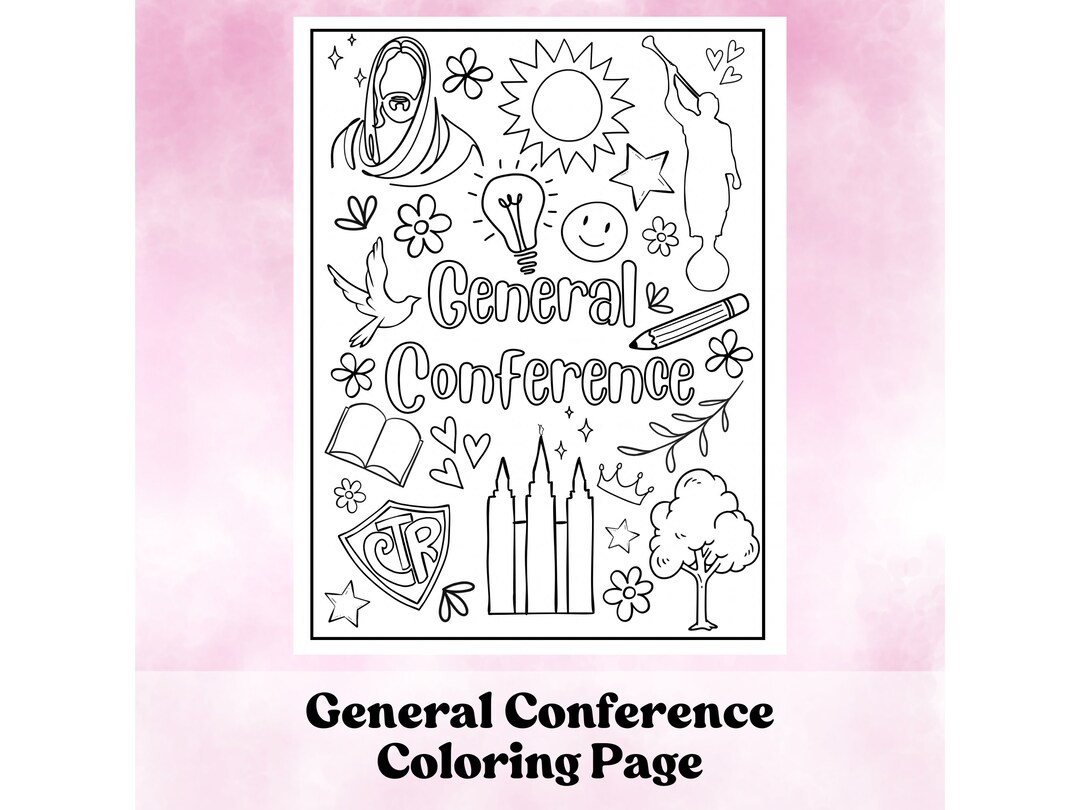 General Conference Coloring Page, LDS Conference Coloring, April 2024 ...