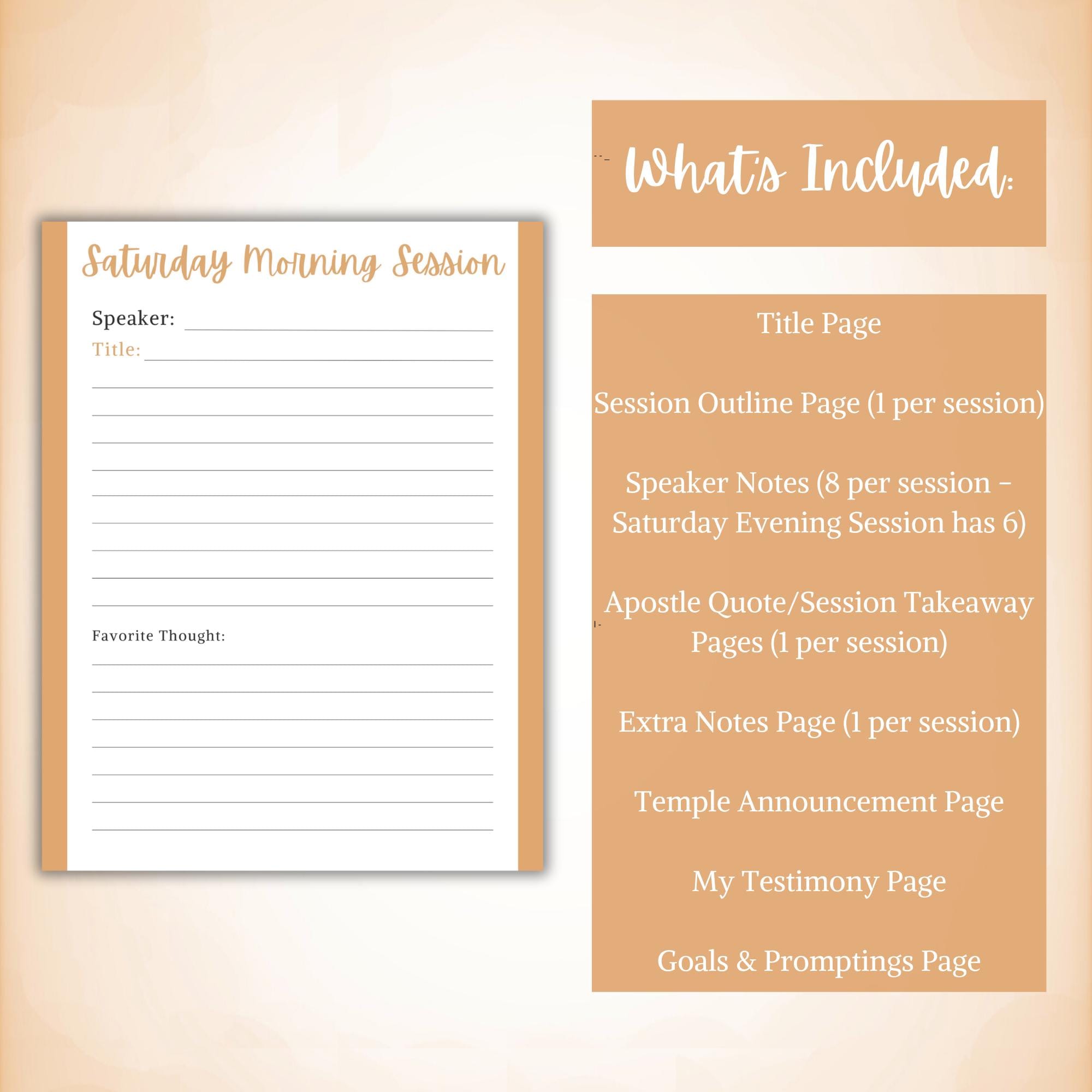 October 2025 General Conference Journal, General Conference Notebook ...