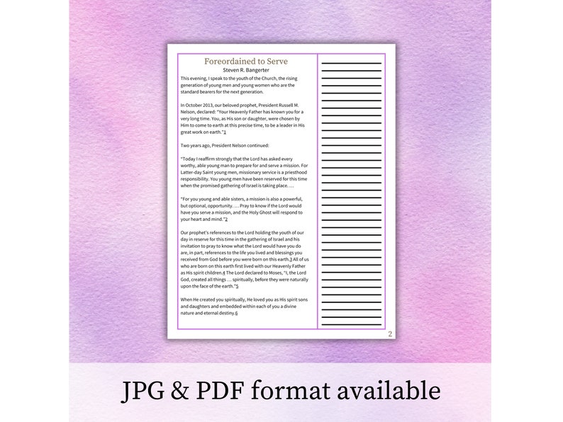Foreordained to Serve - Steven R. Bangerter, Journal Edition Packet ...