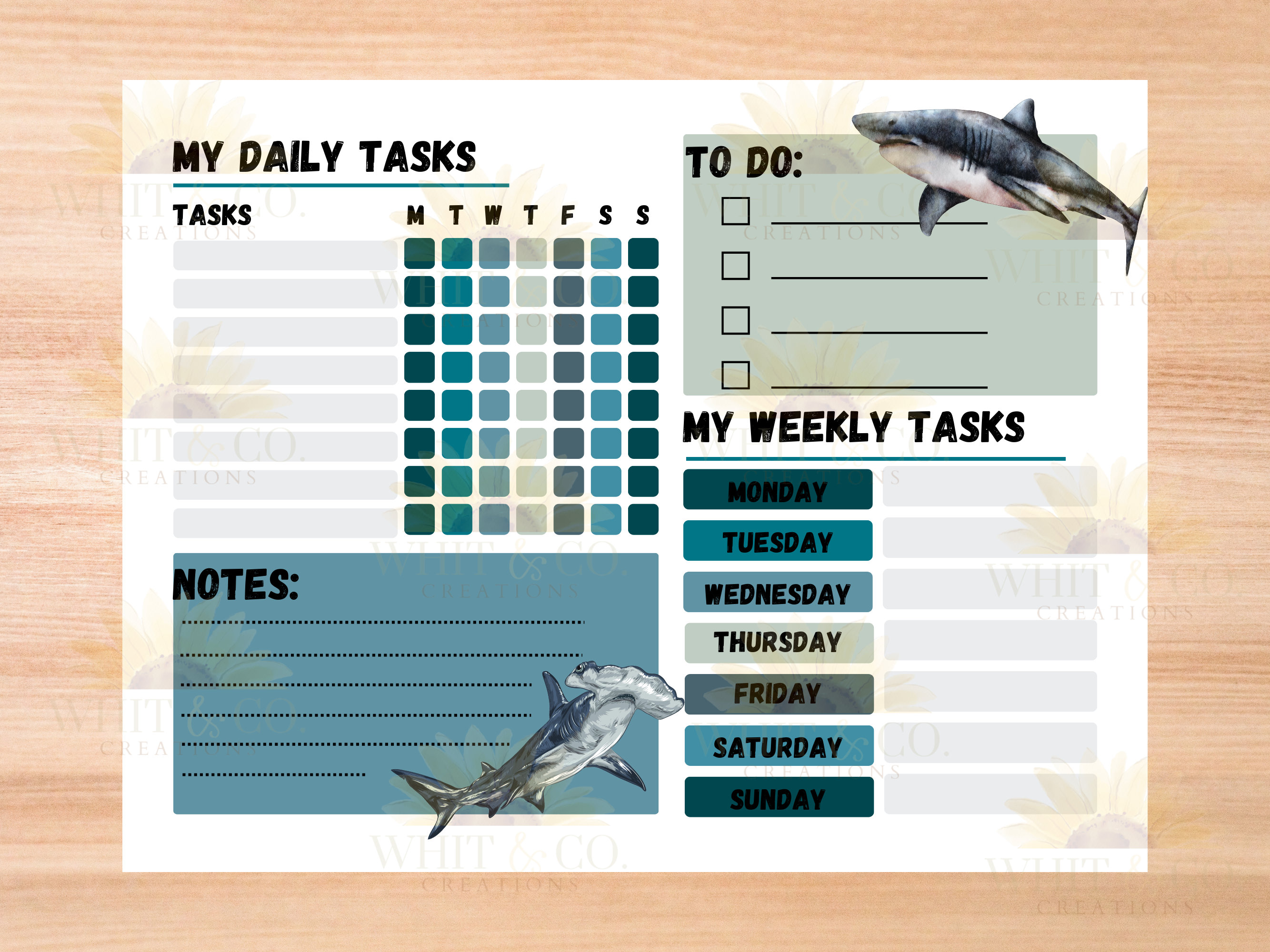 Printable Chore Chart Shark Theme Kids Chore Chart Kids - Etsy Australia