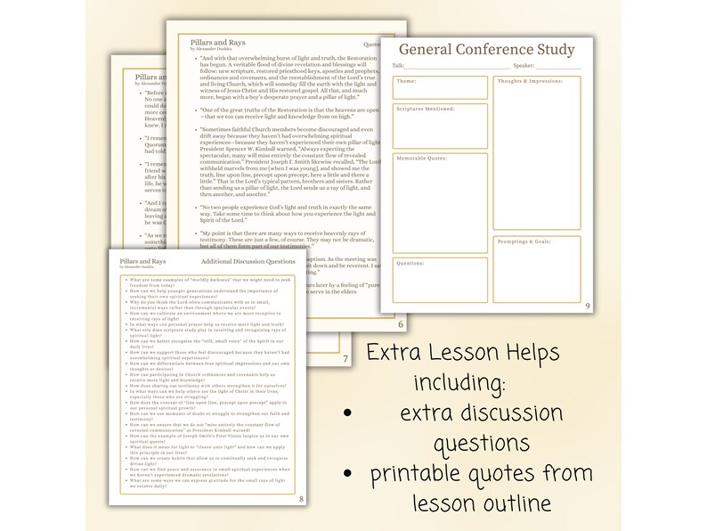 Pillars and Rays - Alexander Dushku, Lesson Outline, Study Guide ...