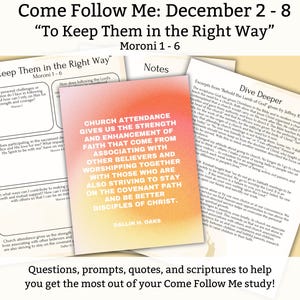 To Keep Them in the Right Way, Come Follow Me, December 8, Lesson ...