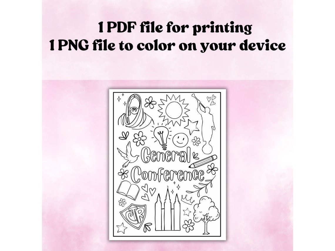 General Conference Coloring Page, LDS Conference Coloring, April 2024 ...