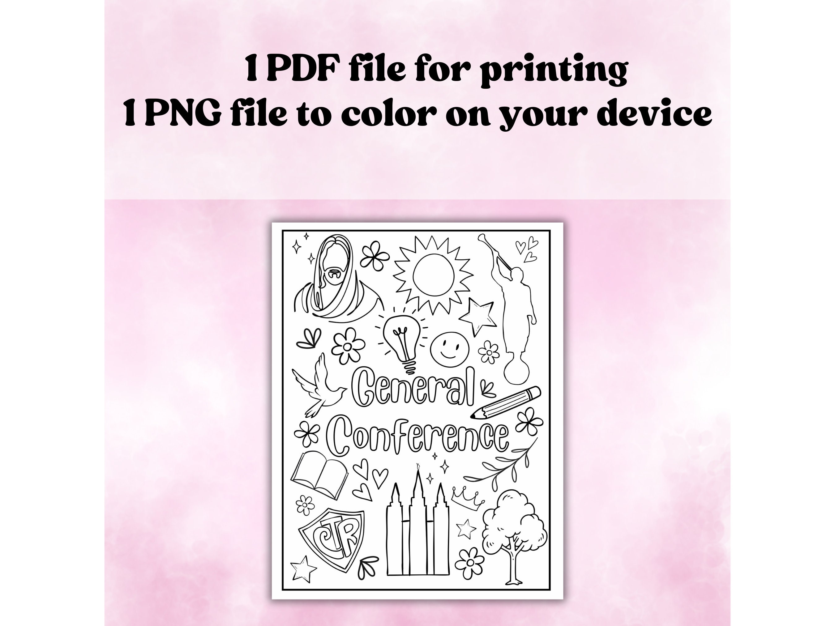 General Conference Coloring Page, LDS Conference Coloring, April 2024 ...