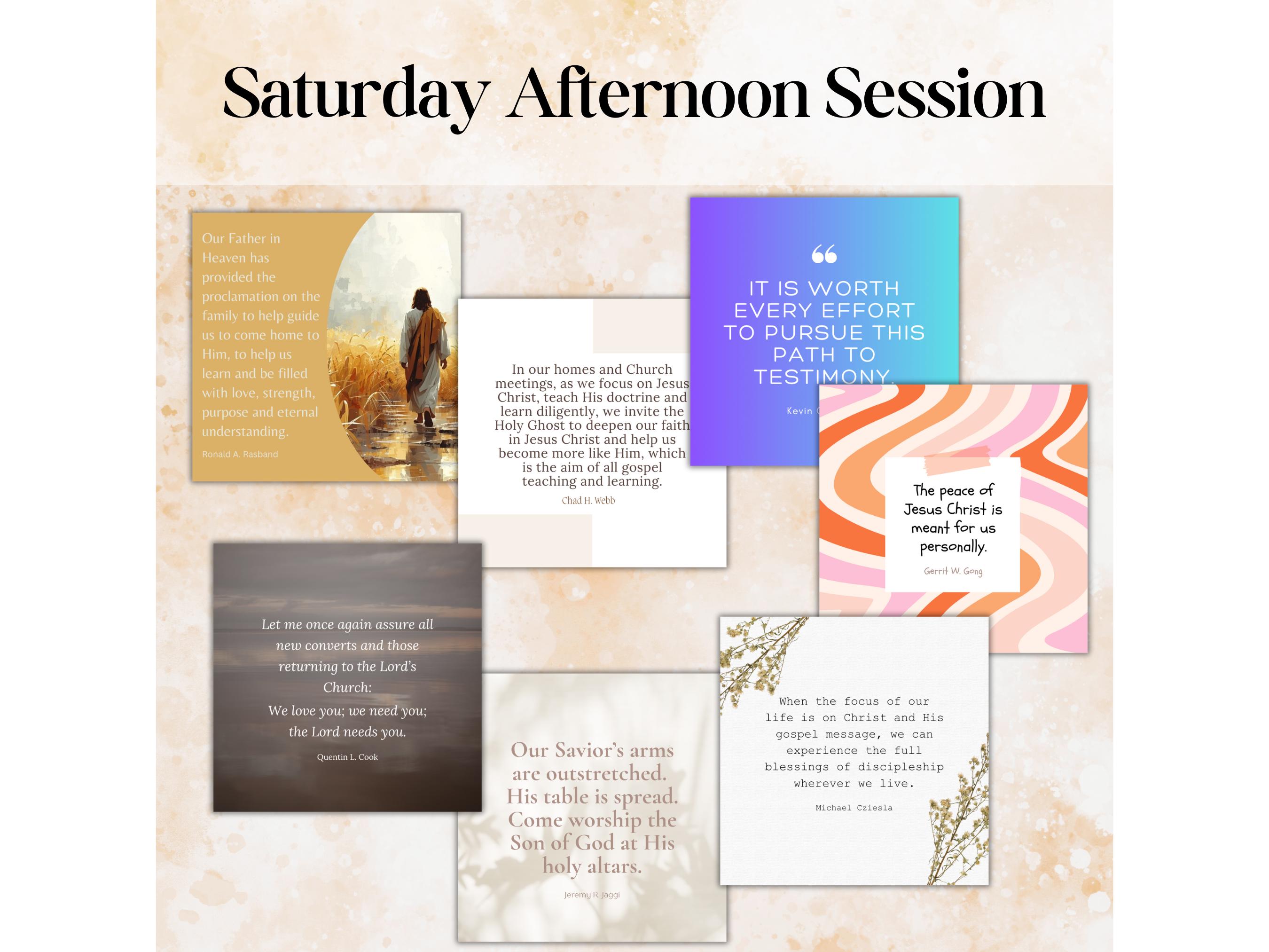General Conference October 2025 Quotes, 33 Quotes, Handout, Ministering ...