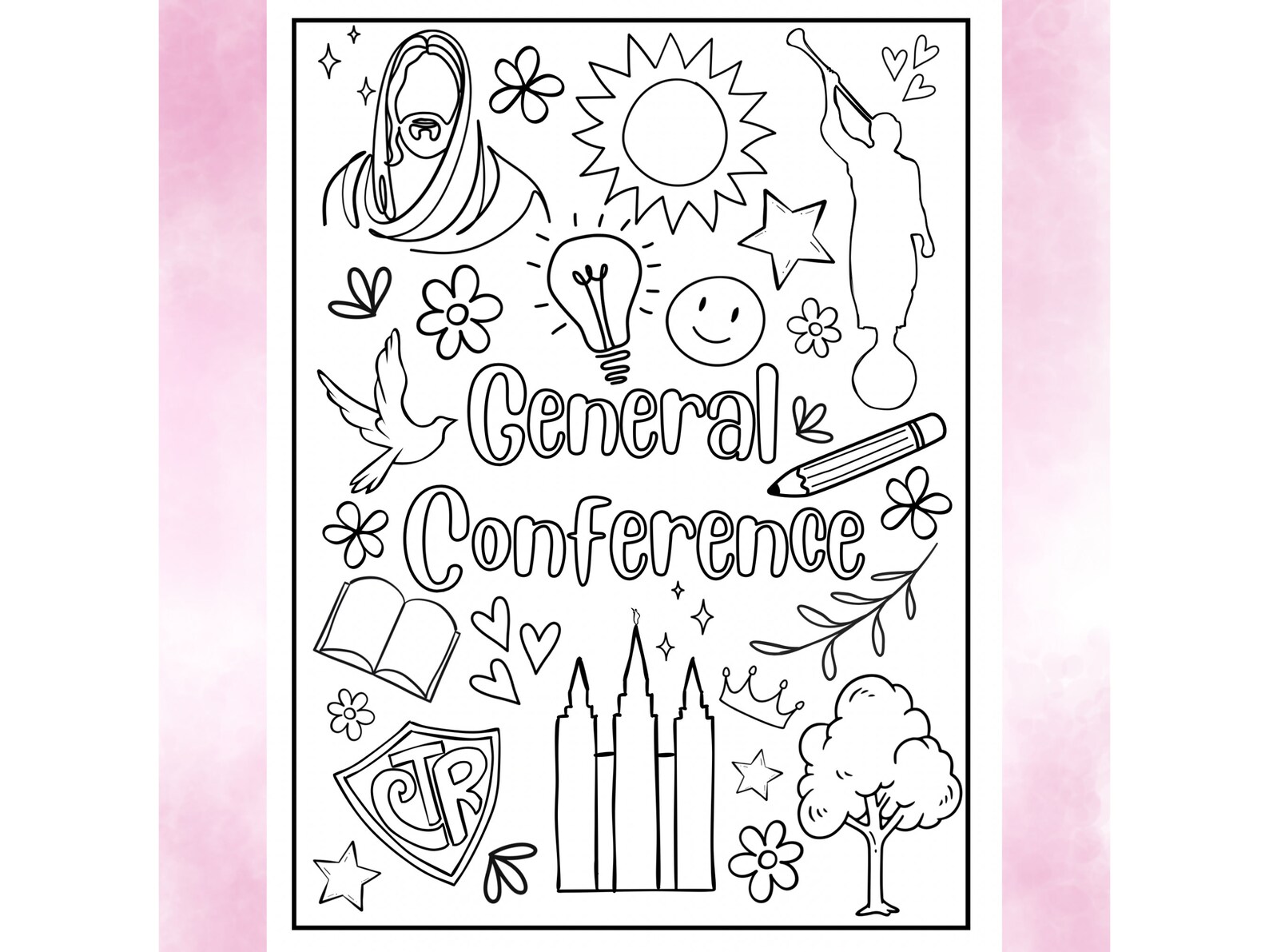 General Conference Coloring Page, LDS Conference Coloring, April 2024 ...