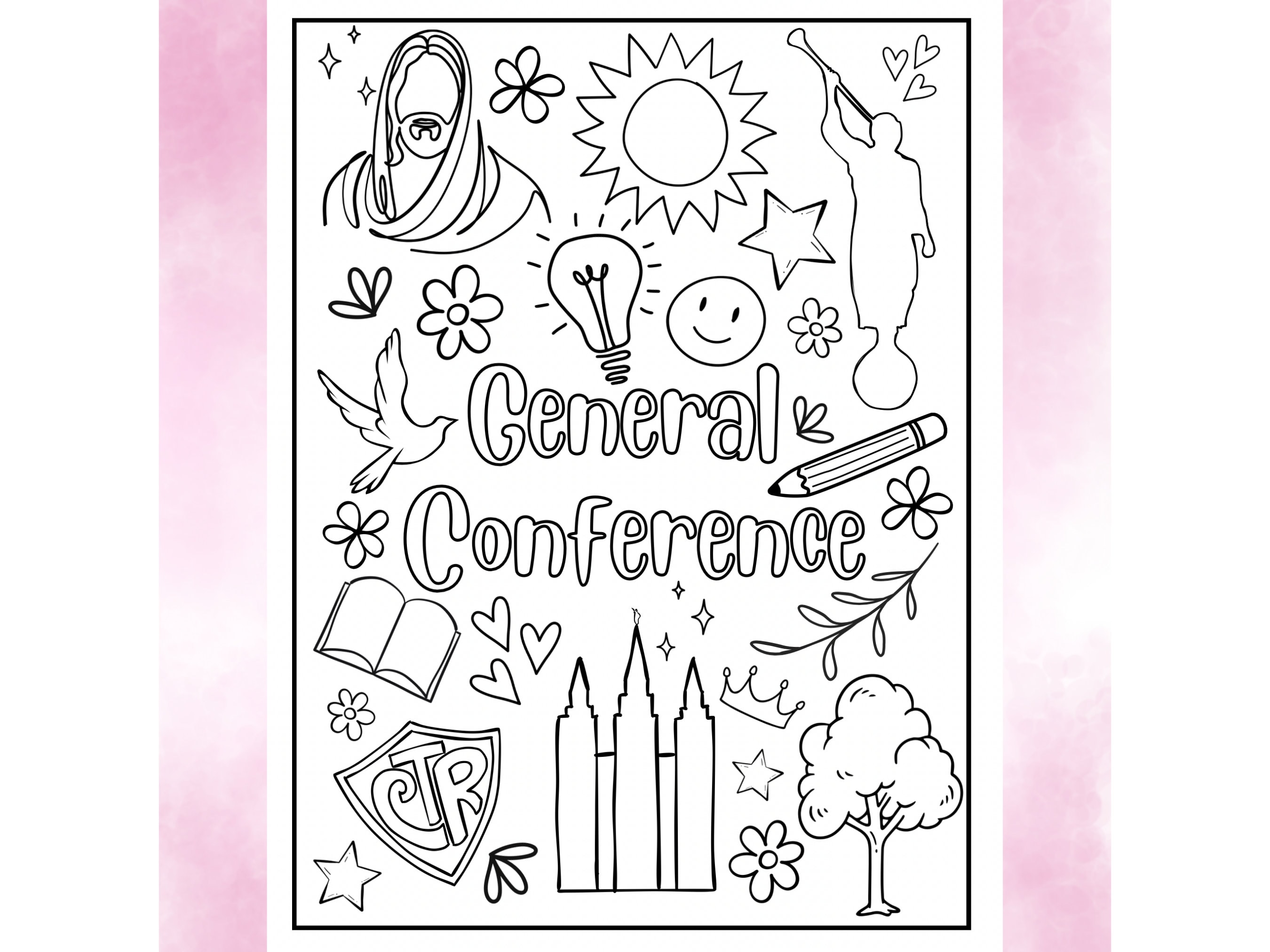 General Conference Coloring Page, LDS Conference Coloring, April 2024 ...