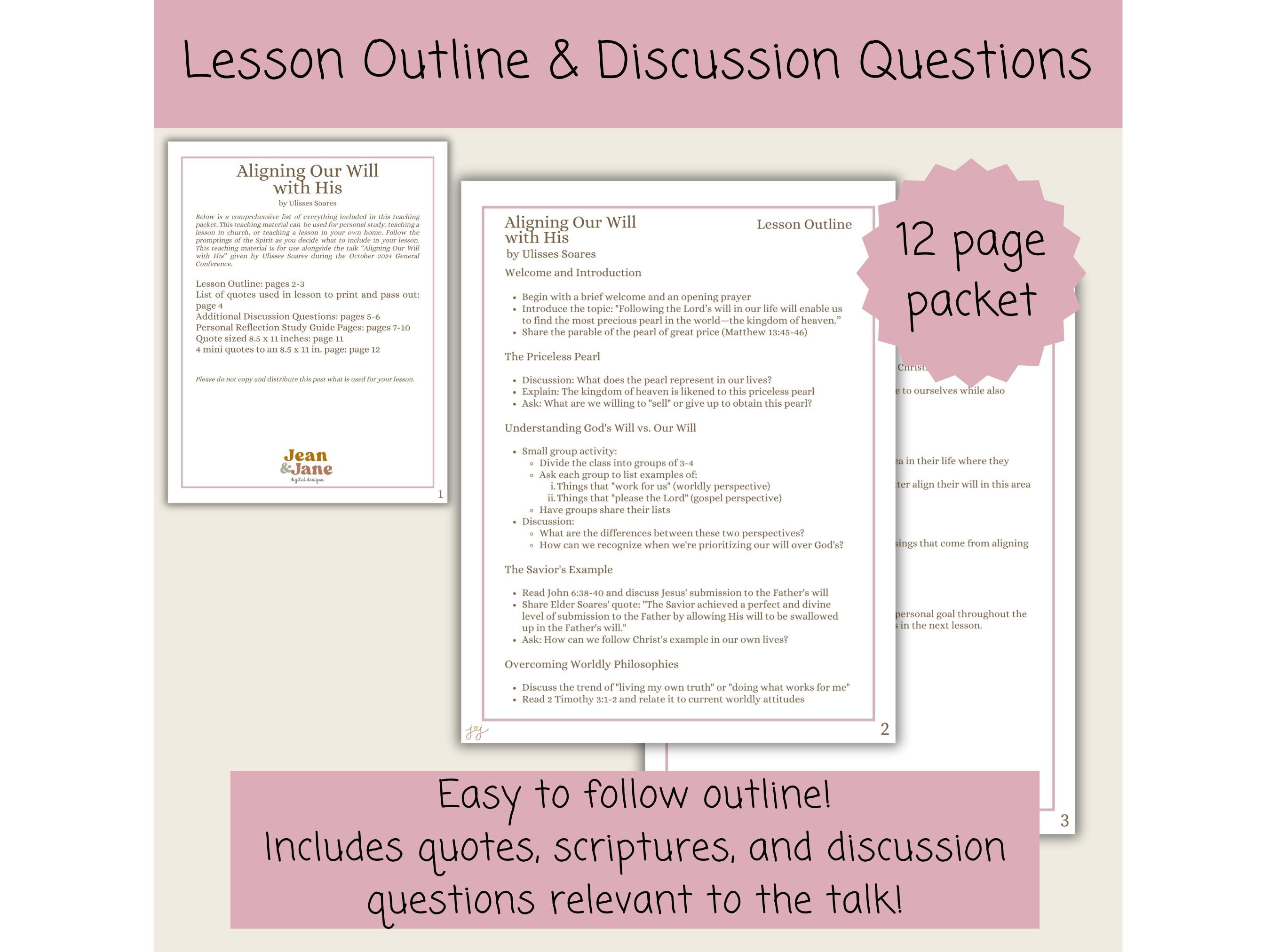 Aligning Our Will With His - Ulisses Soares, Lesson Outline, Study ... Aligning Our Will With His - Ulisses Soares, Lesson Outline, Study ...