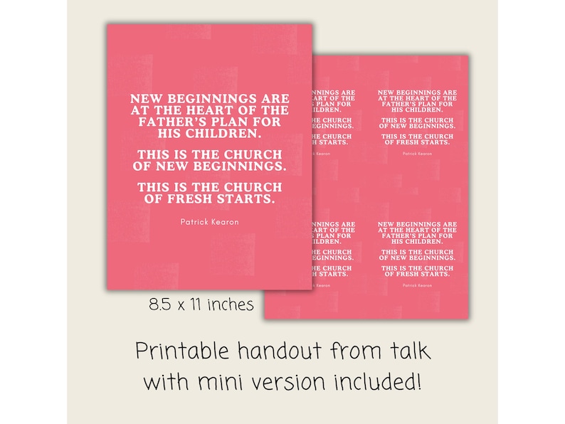 Jesus Christ and Your New Beginning - Patrick Kearon, Lesson Outline ...