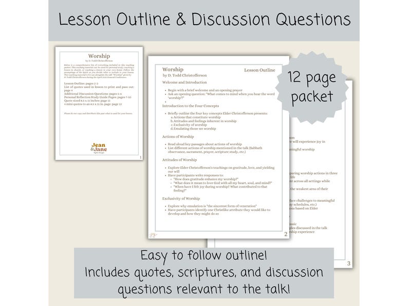 Worship - D. Todd Christofferson, Lesson Outline, Study Guide, Lesson ...