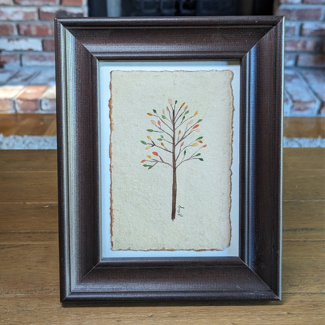 Vintage 4x6 Postcards, Fall-inspired Tree, Hand-painted Watercolor, Set ...