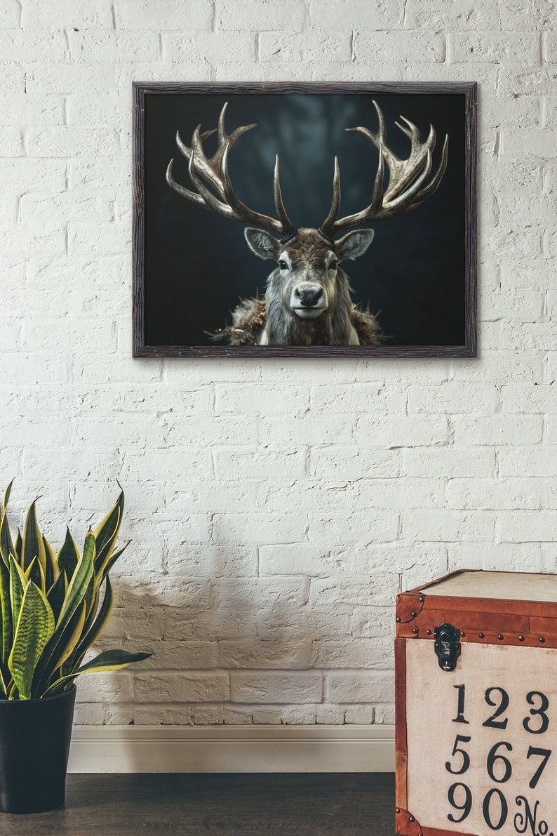 Digital Download: Majestic Deer Poster Art - Instant Elegance for Your ...