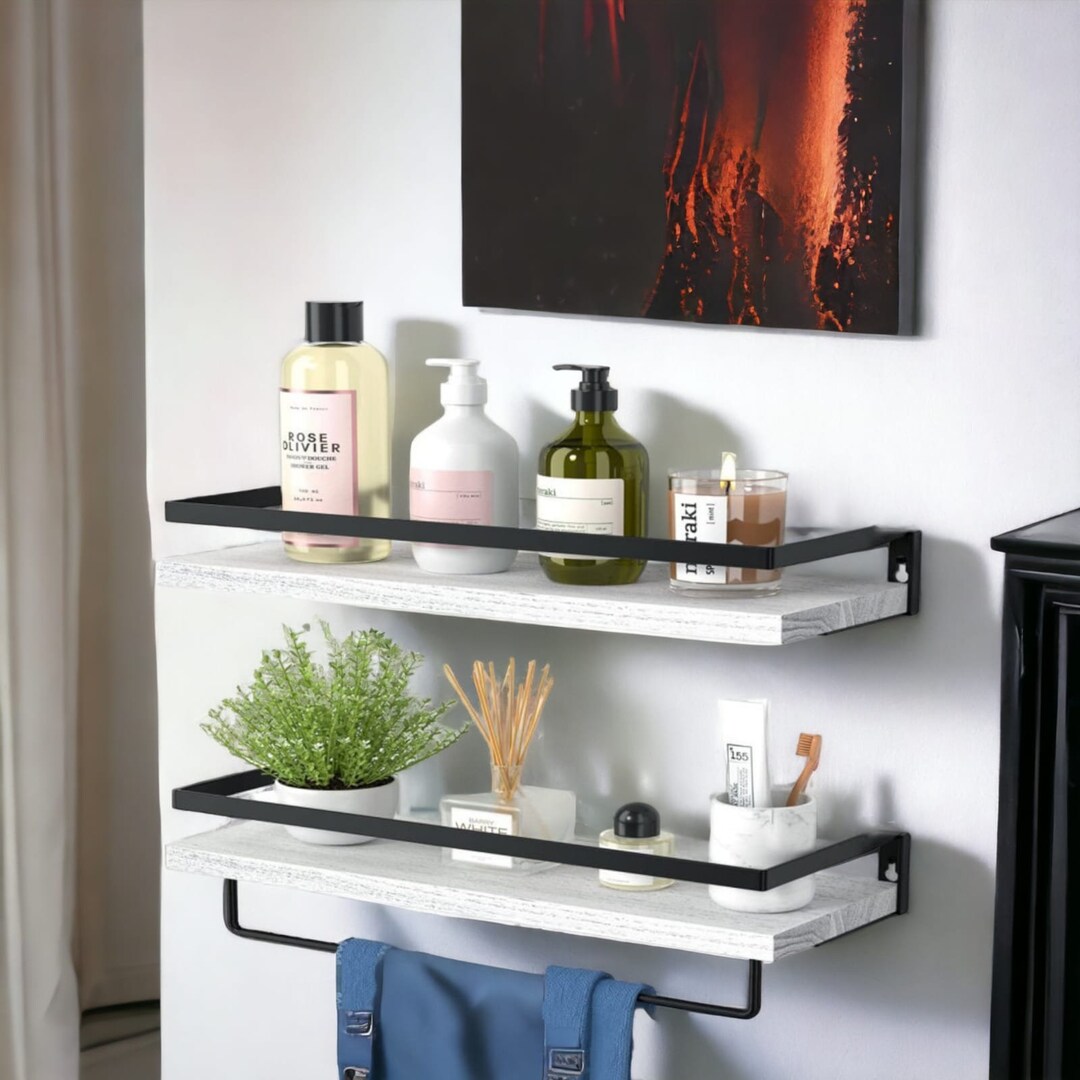 Rustic Wood Shelving Modern Wall Racks Custom Wooden Shelf Floating ...