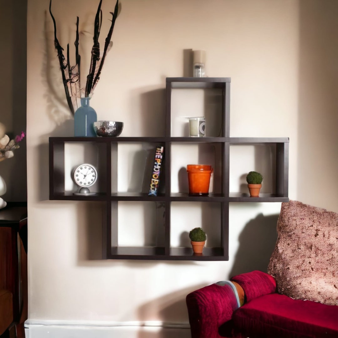 Rustic Wood Shelving Modern Wall Racks Custom Wooden Shelf Floating ...