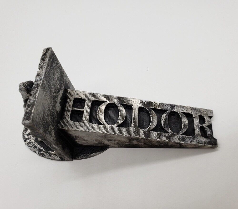 HODOR Door Stay Door Stop 3D Printed Hand Painted Silver Game of ...