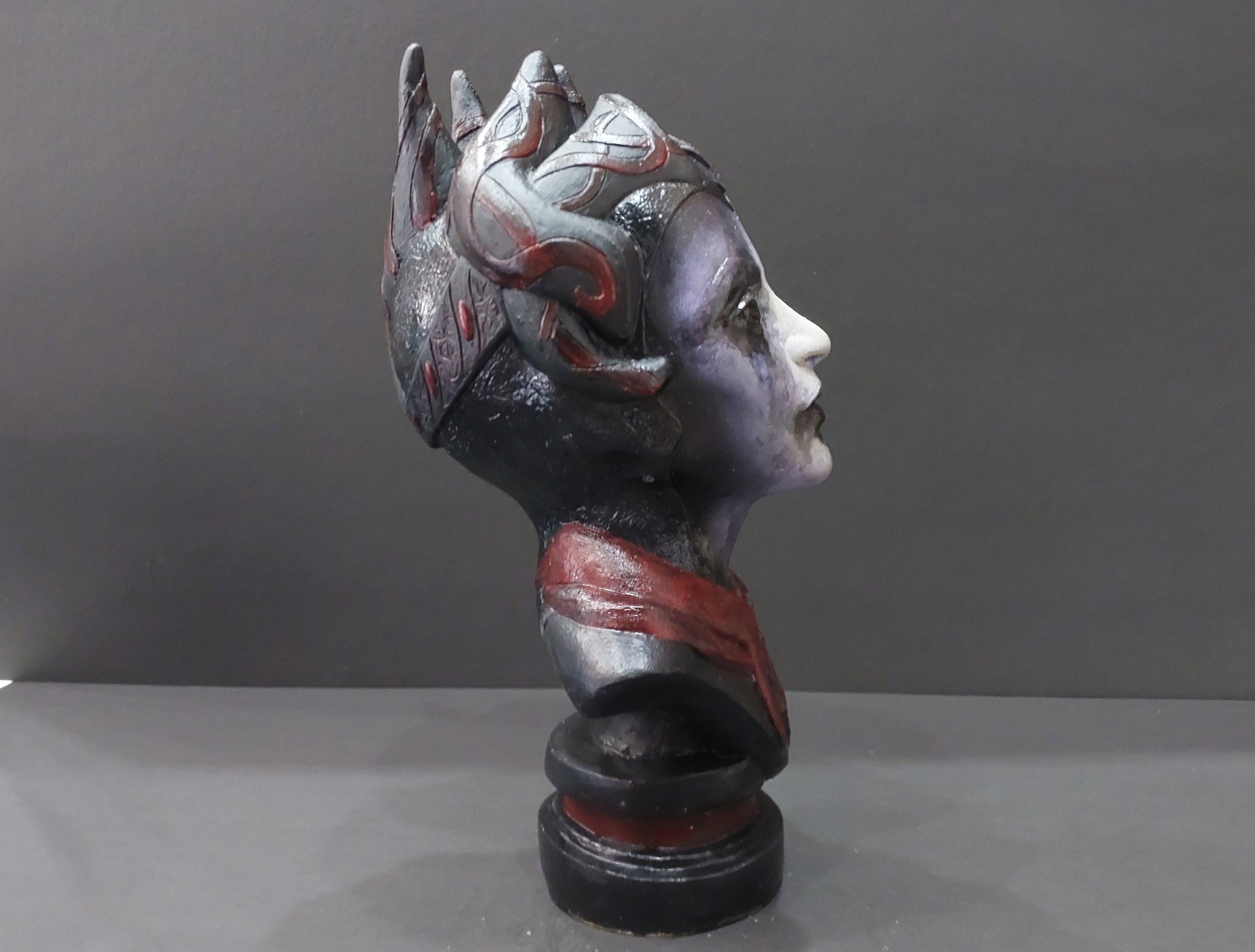 Gothic Fantastic Devilish Female Bust Witch Wizard Darkness Magic ...