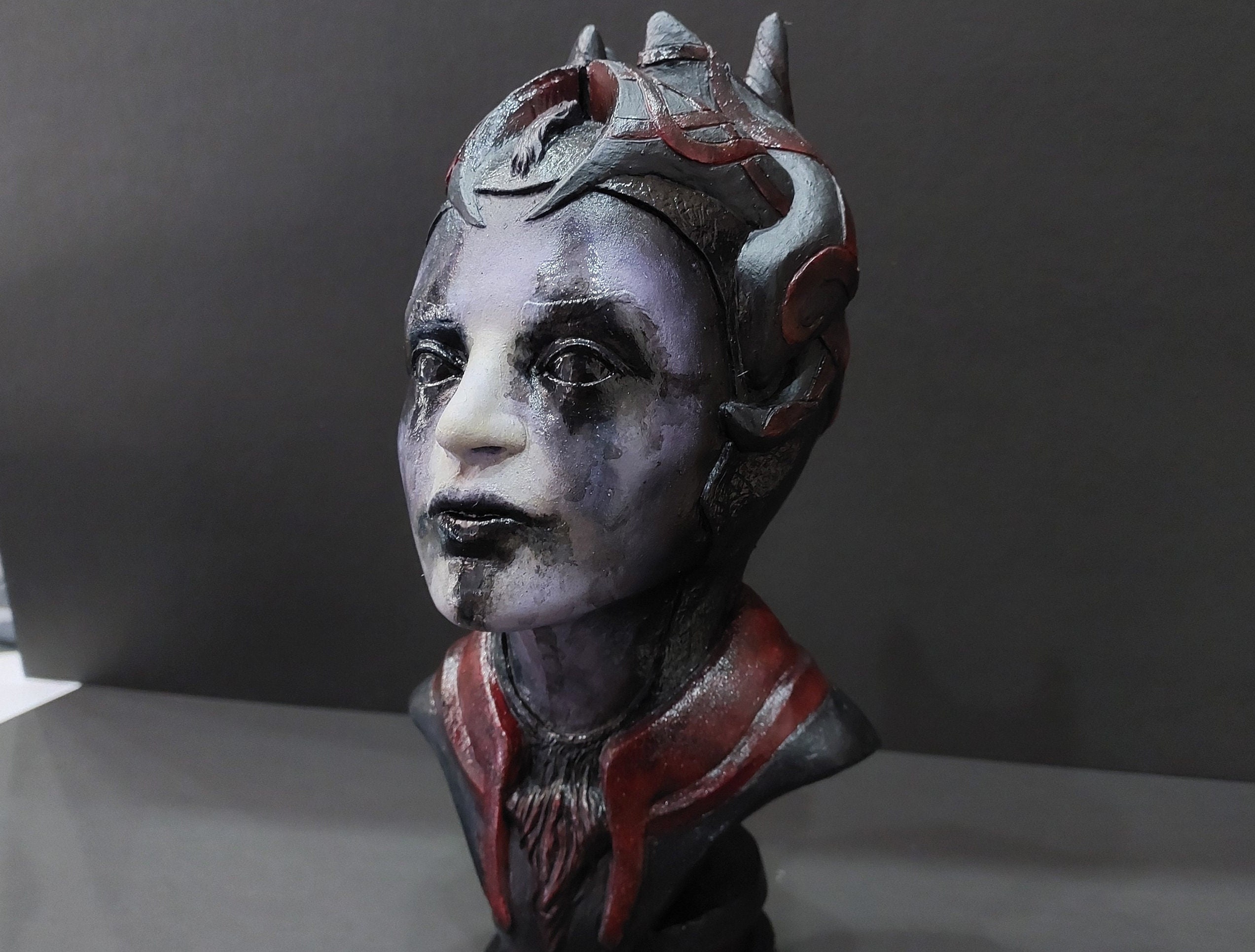 Gothic Fantastic Devilish Female Bust Witch Wizard Darkness Magic ...