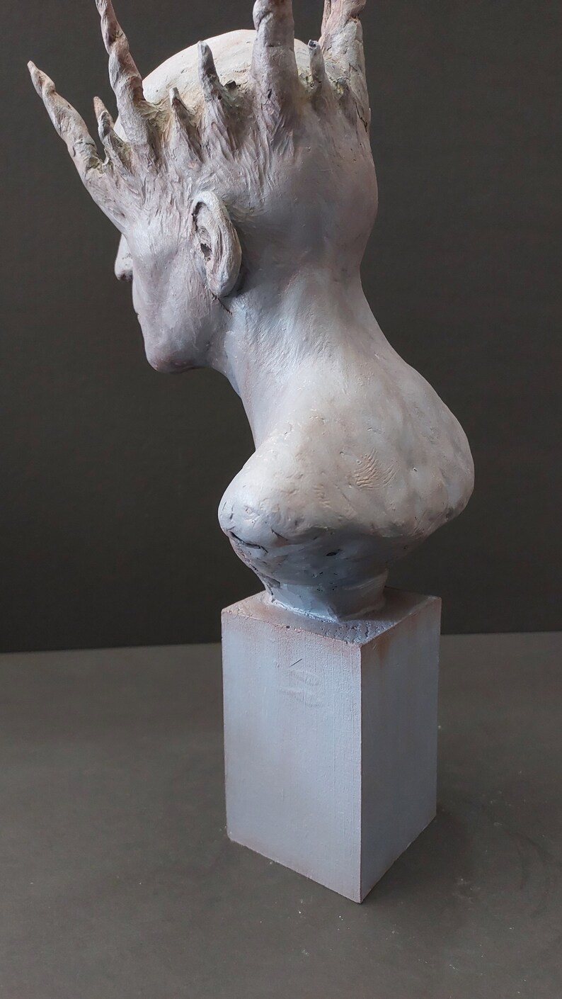 Sculpture Art Modern Skull Sculpture Fantasy Gothic Bone - Etsy