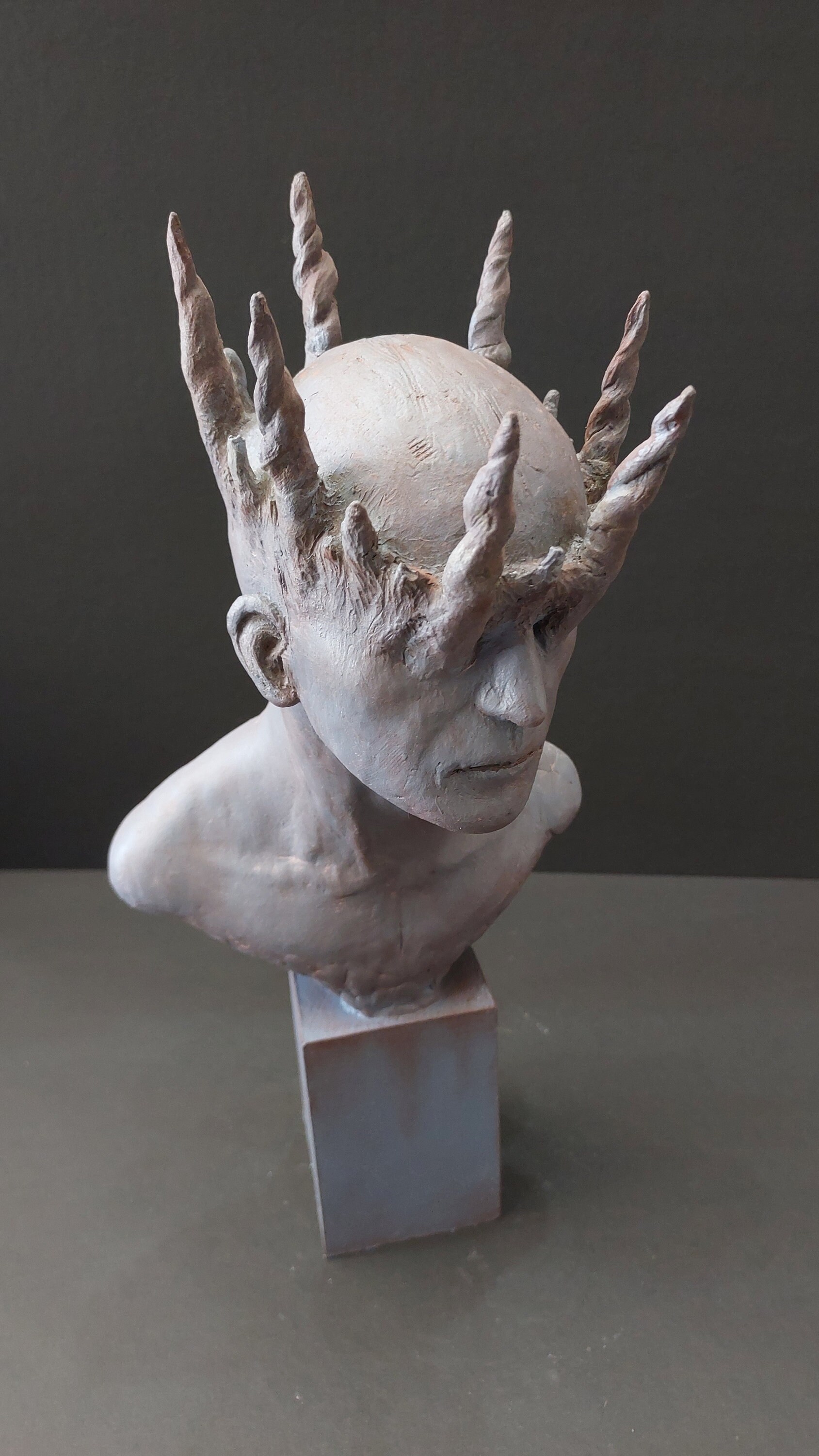 Sculpture Art Modern Skull Sculpture Fantasy Gothic Bone - Etsy