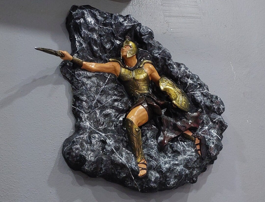 Achilles, Warrior, Greek Mythology Figure, Charge, Attack, Fight Statue ...