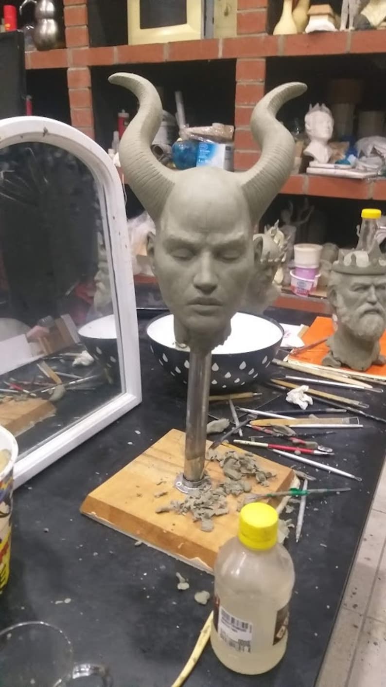 Lilith Bust Statue, Devil Horns, Jewish, Decorative Objects, Sculpture ...