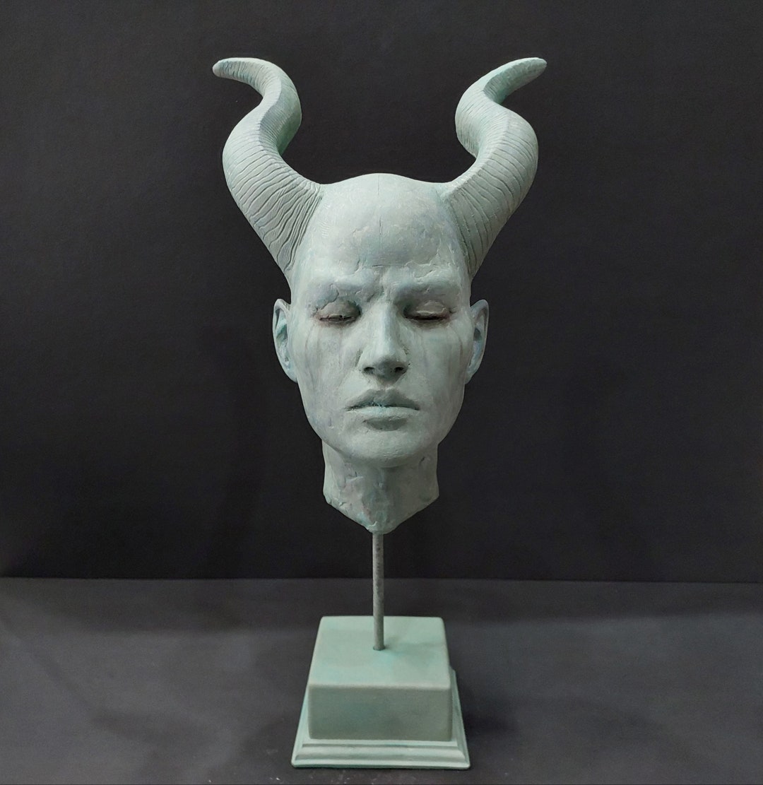 Lilith Bust Statue, Devil Horns, Jewish, Decorative Objects, Sculpture ...