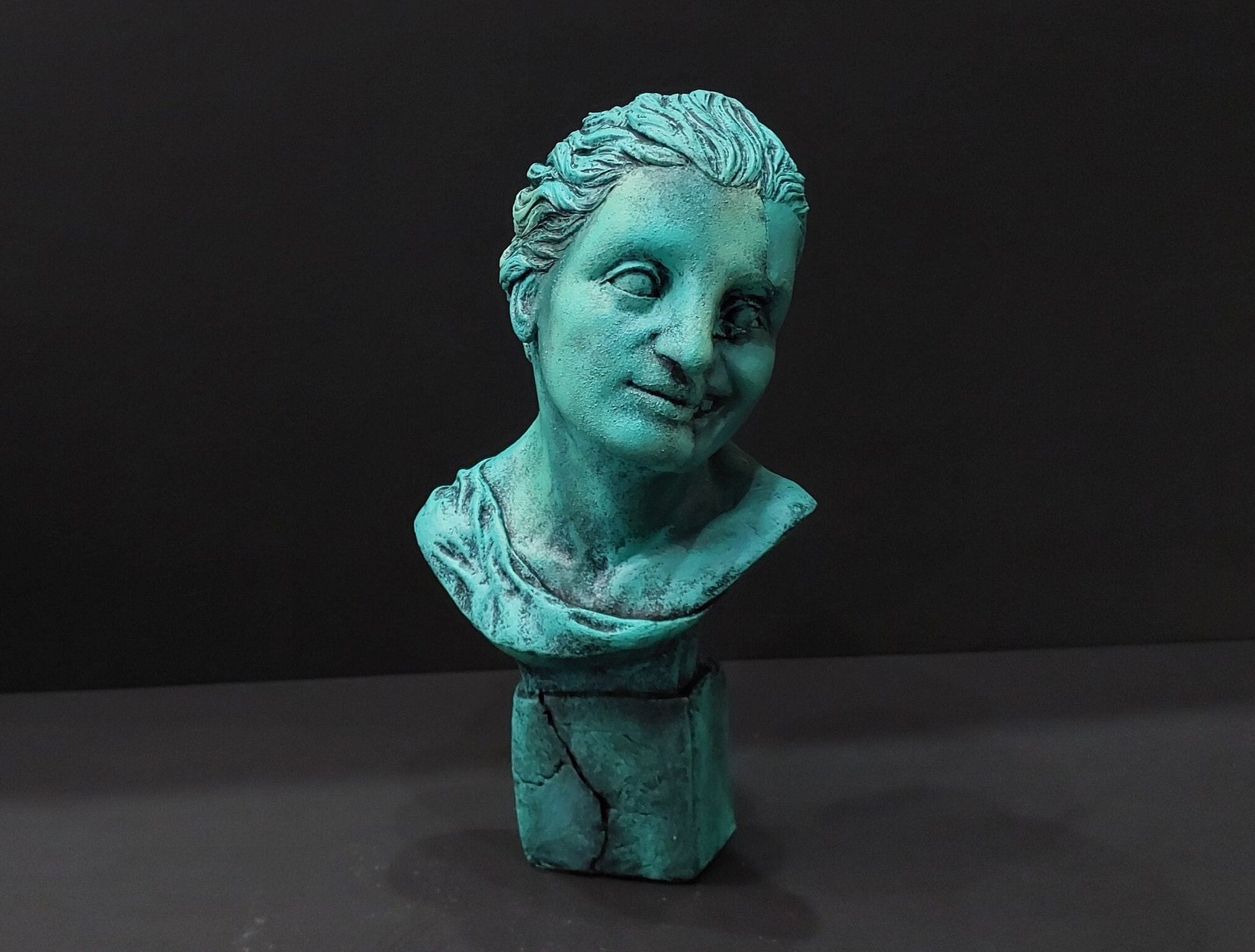 Two Faced Antique Masked Female Bust Sculpture Roman Hellenistic ...