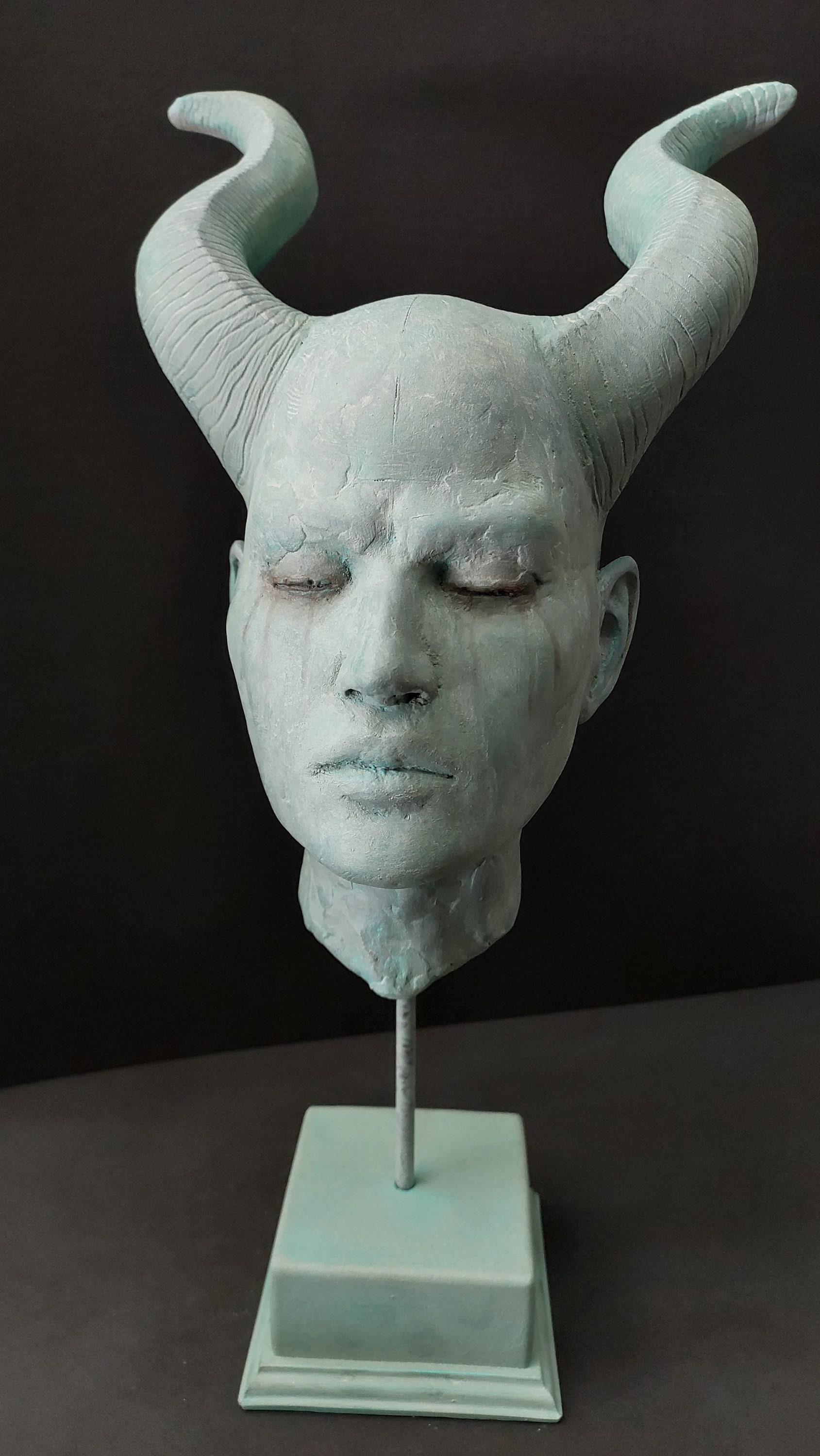 Lilith Bust Statue, Devil Horns, Jewish, Decorative Objects, Sculpture ...