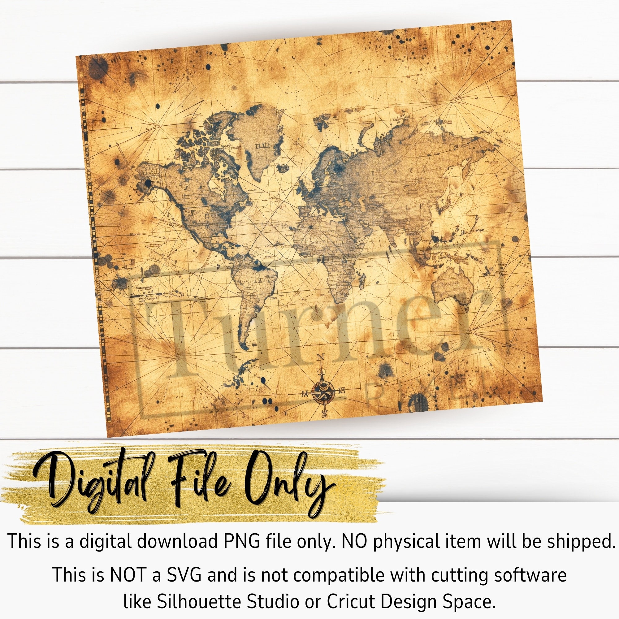 Antique Map Tumbler Wrap, Map PNG Designs, Tumbler Sublimation Designs ...