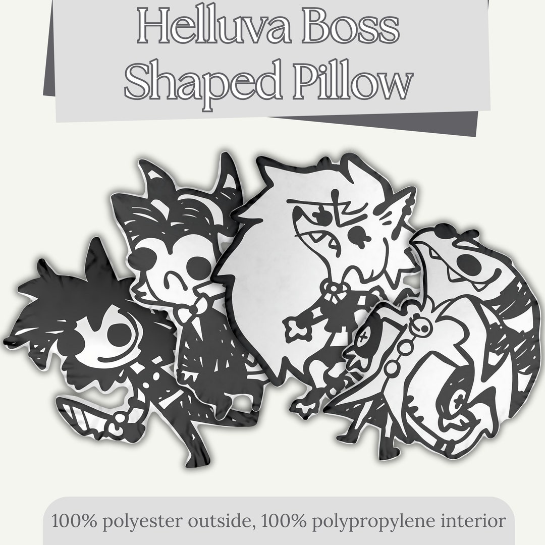 Unique Helluva Boss Shaped Pillow Blitzo, Loona, Moxxie & Millie Plush ...
