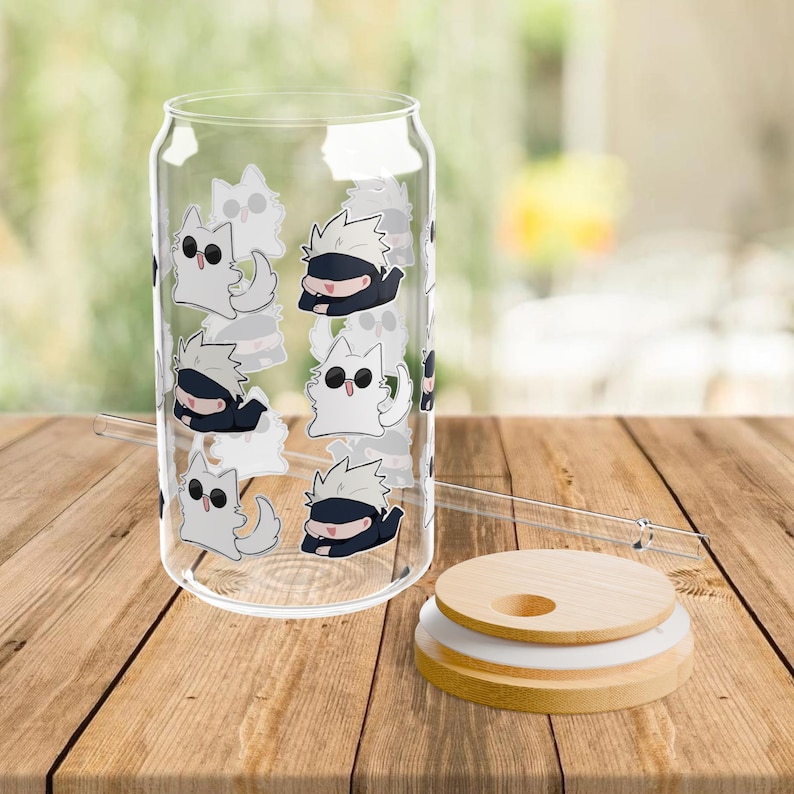 Satoru Gojo Jujutsu Kaisen Anime Glass Cup Gojo Glassware Perfect Anime ...