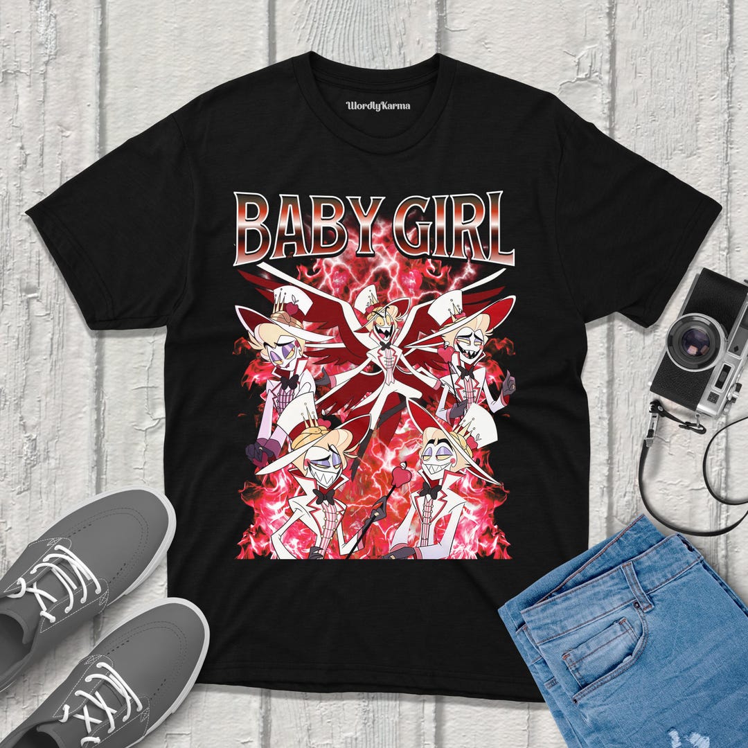 Lucifer Hazbin Hotel Retro Fanmerch T-shirt Vintage Streetwear Trendy ...